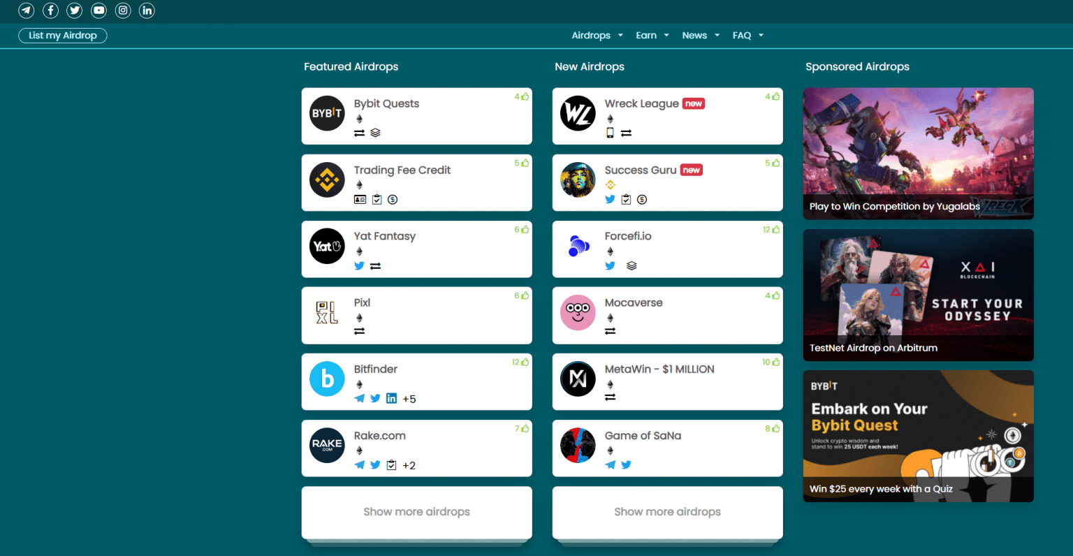 The 8 Best Websites for Crypto Airdrops in 2025 - CoinCheckup